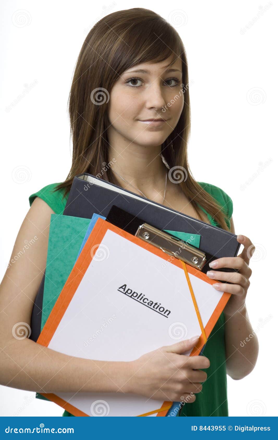 Female Student with Application Stock Image - Image of interview ...