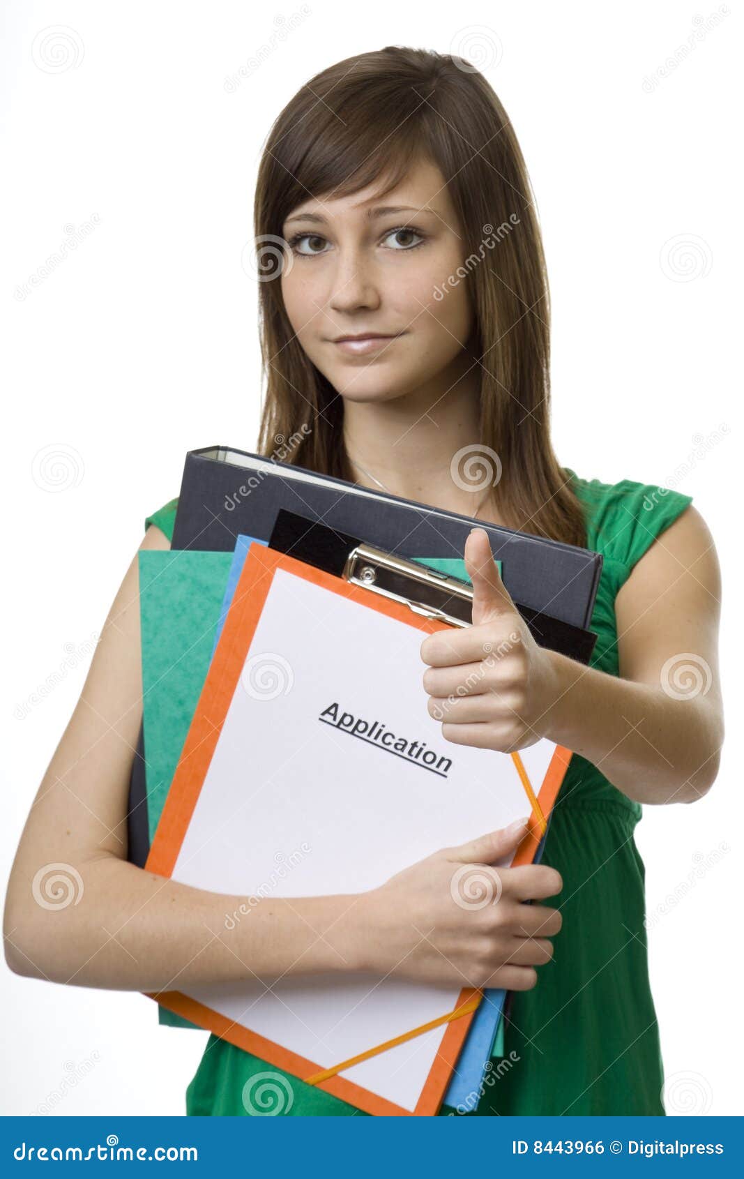 Female Student with Application Stock Photo - Image of neat, form: 8443966