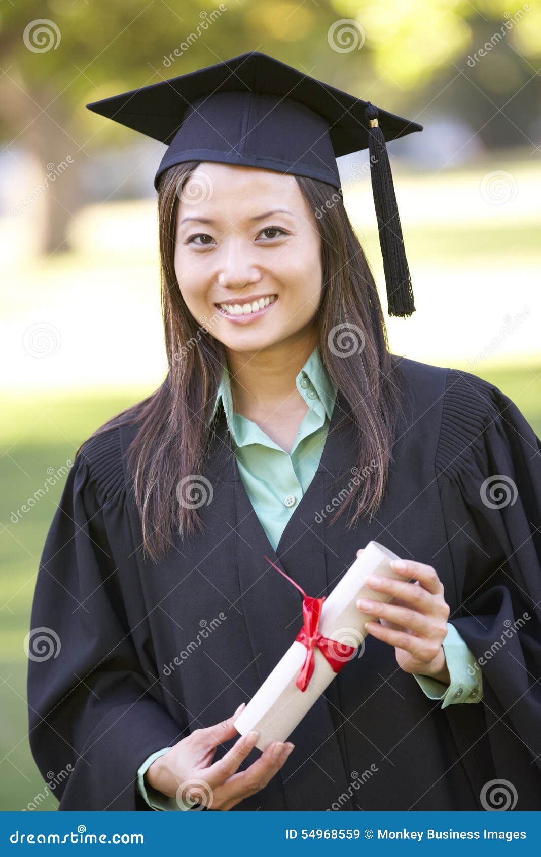 Female Student Attending Graduation Ceremony Stock Image - Image of ...
