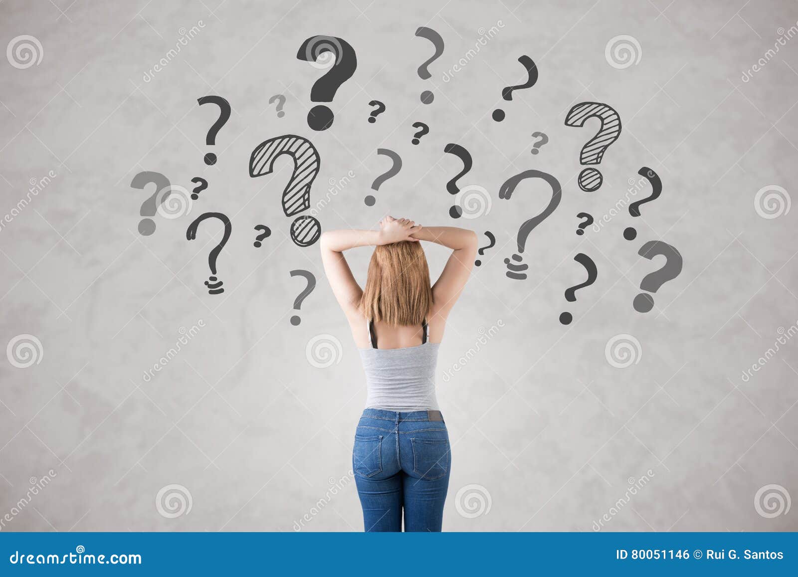 Female Student from the Back Stock Photo - Image of rear, doubts: 80051146