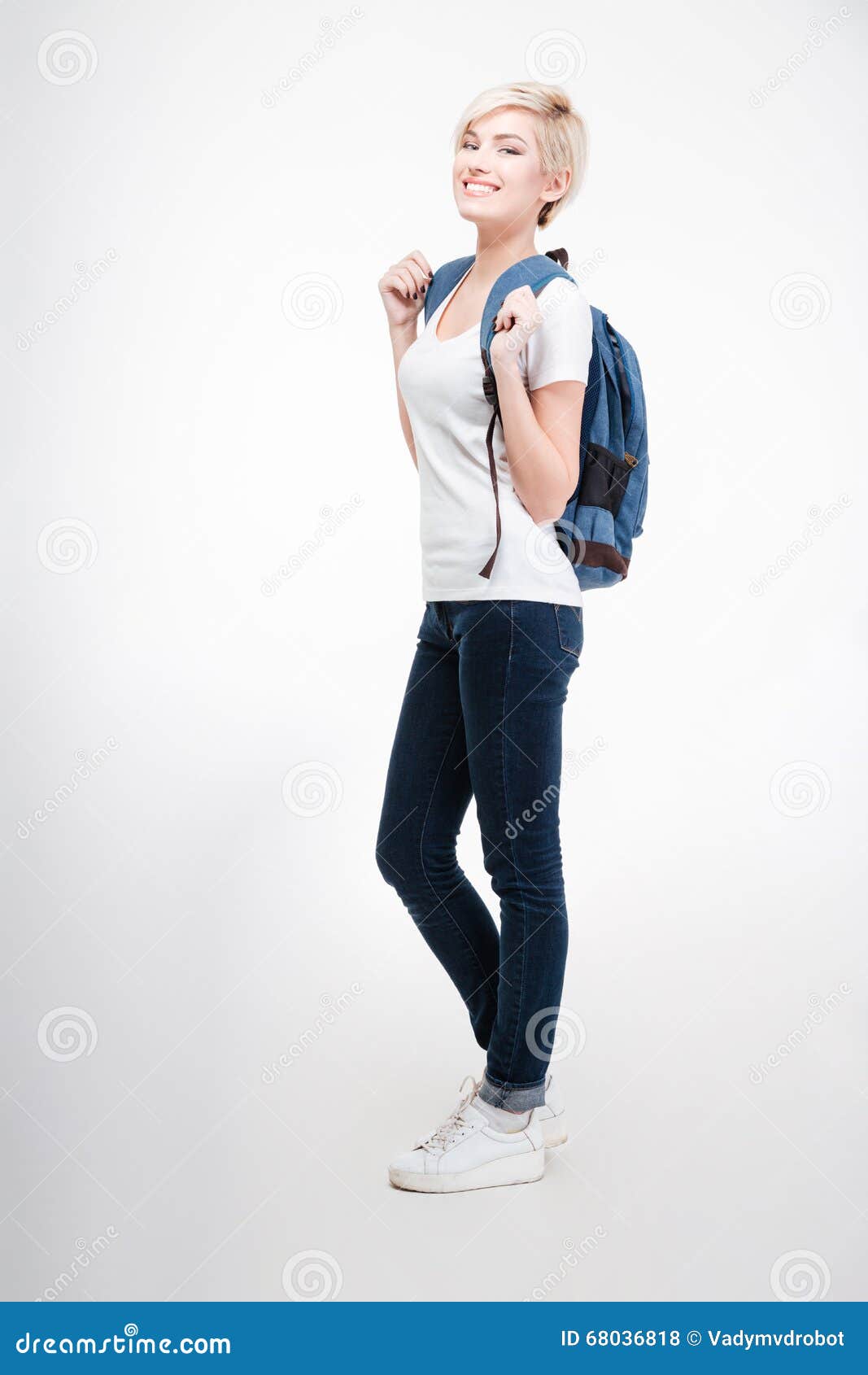 Female Student with Backpack Stock Photo - Image of girl, confident ...
