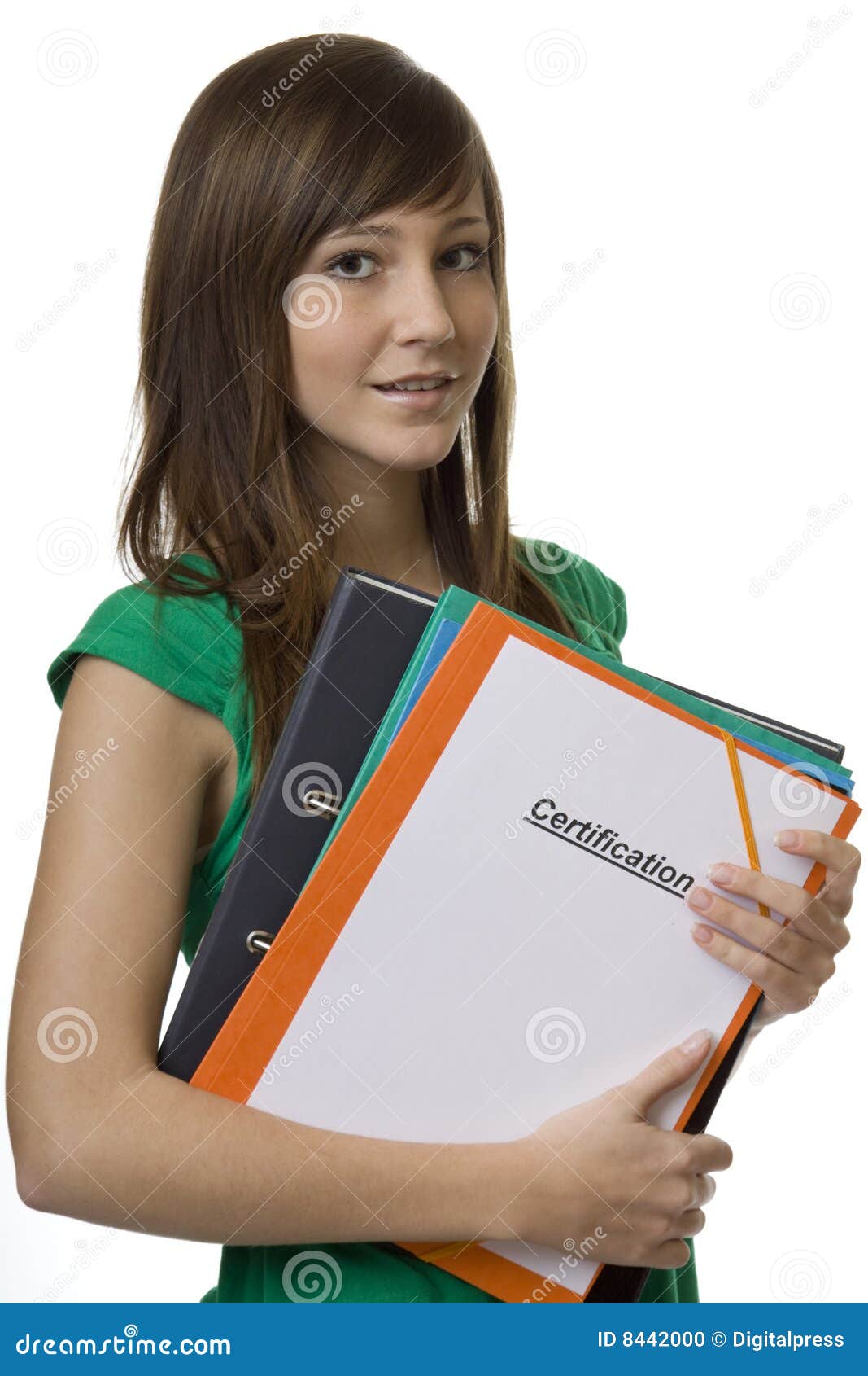 Female Student with Briefcase Certification Stock Photo - Image of neat ...