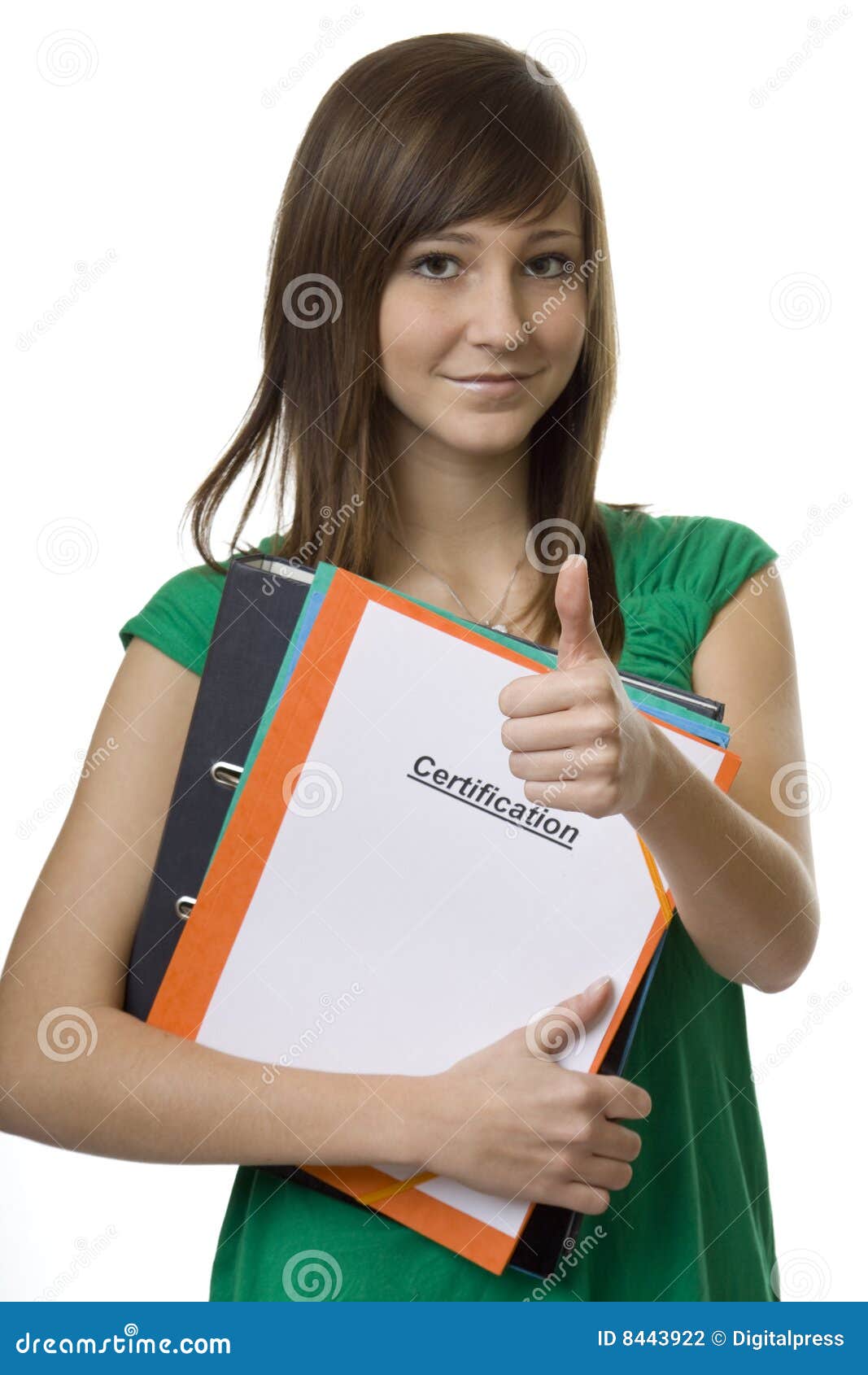 Female Student with Briefcase Certification Stock Photo - Image of neat ...