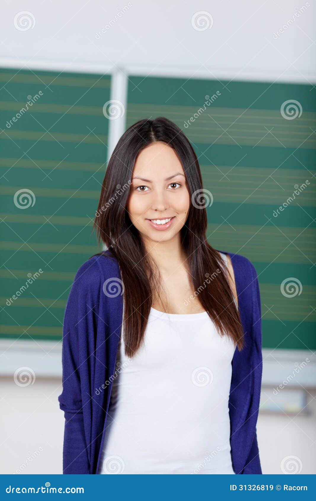 Female Student in Classroom Stock Image - Image of schoolgirl, class ...