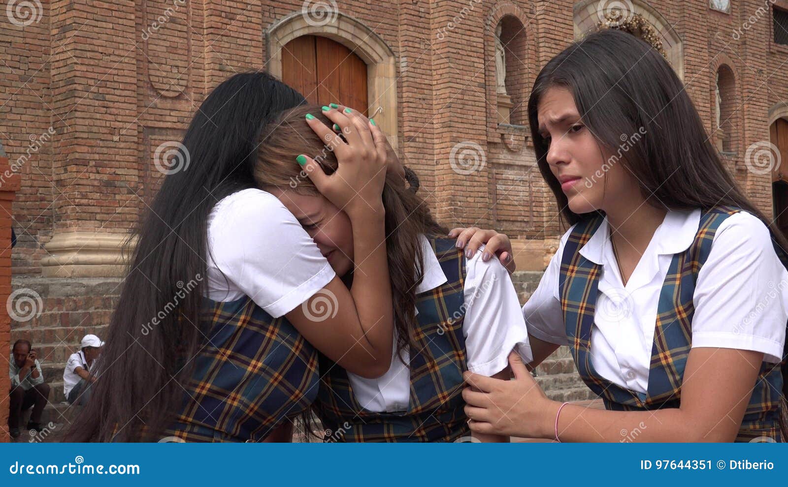 Female Student Crying and Compassion Stock Image - Image of teen ...