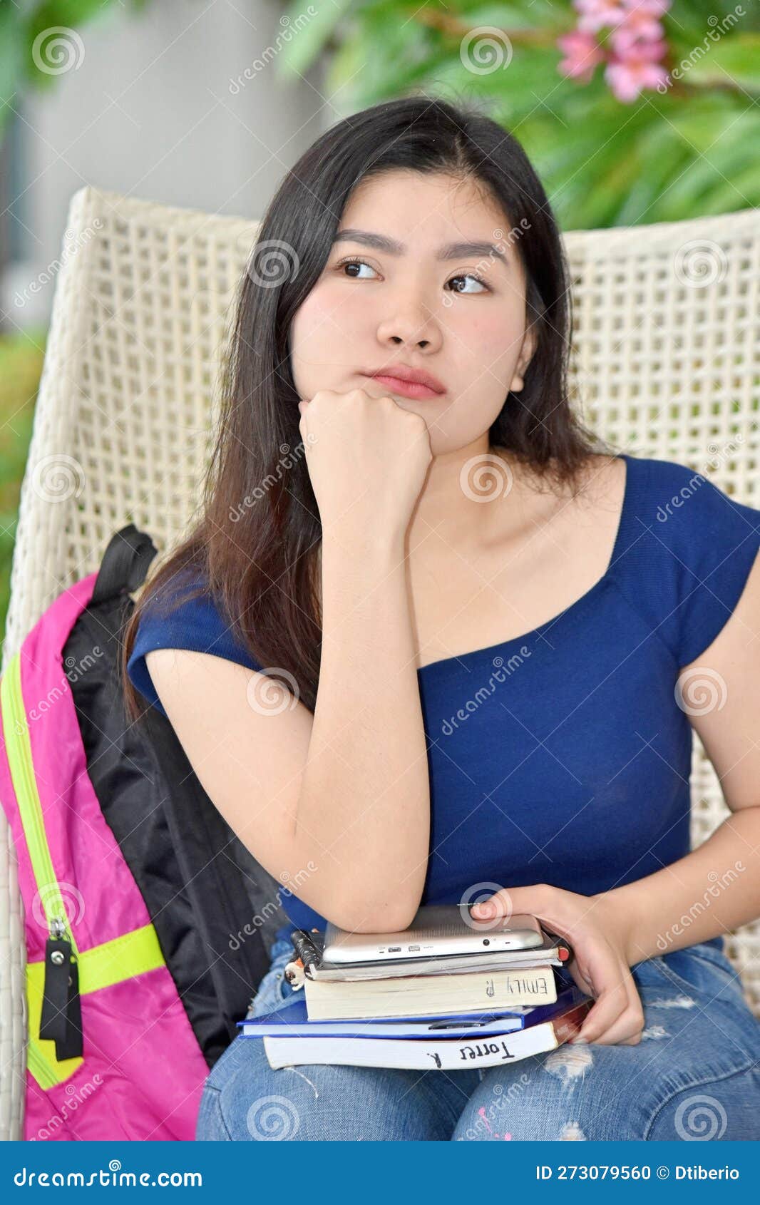 A Female Student Decision Making Stock Photo - Image of college ...