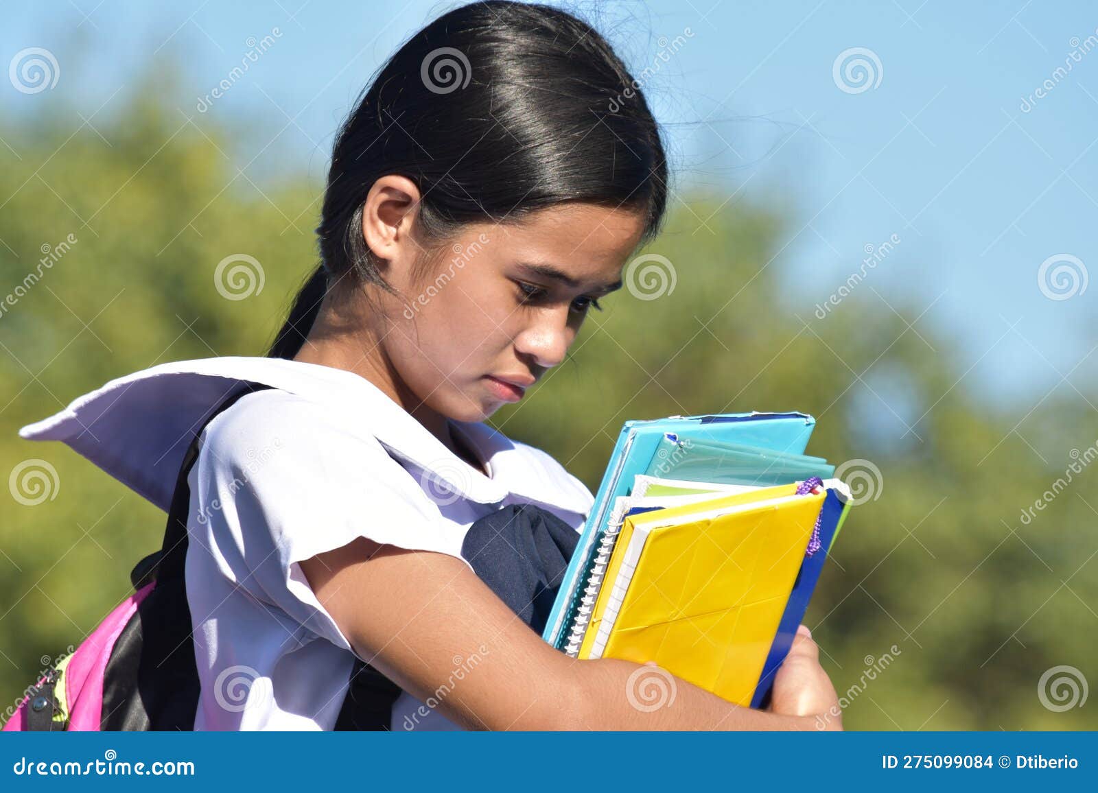 A Female Student and Depression Stock Photo - Image of school, asian ...