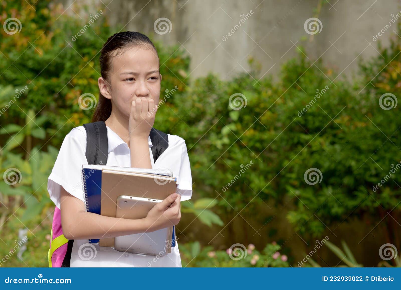 A Female Student and Fear stock photo. Image of scholars - 232939022