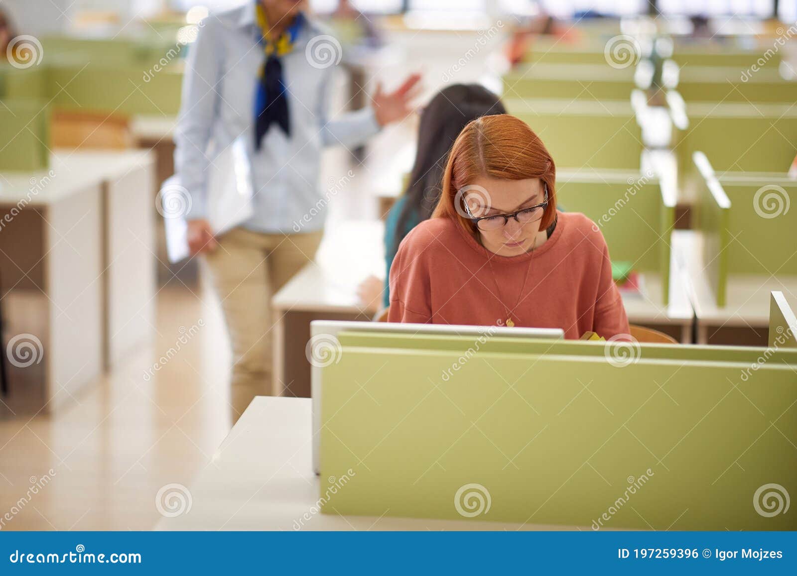 Female Student Focused on a Lesson at a Lecture Stock Photo - Image of ...
