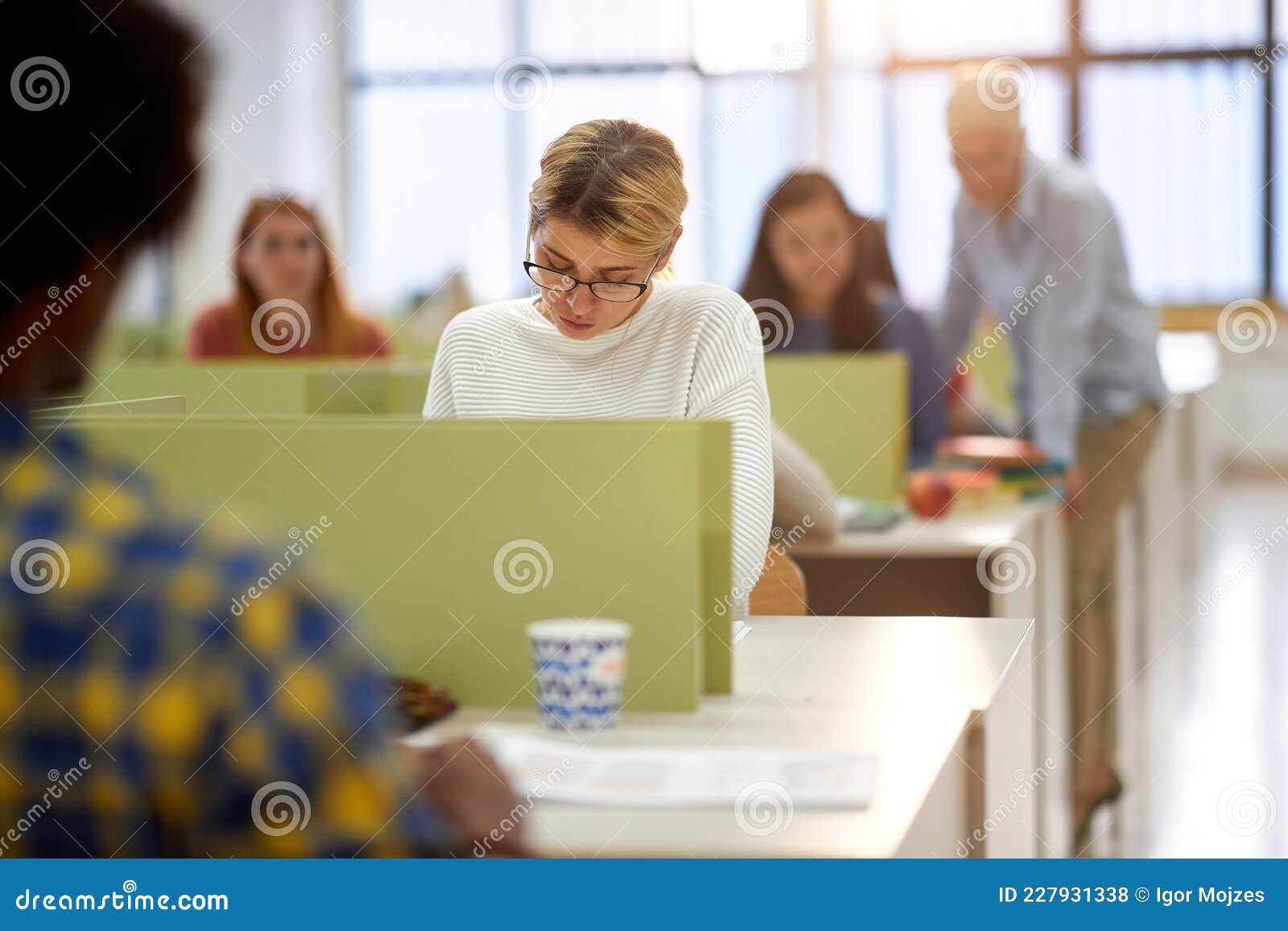 Female Student Focused on the Lesson at a Lecture Stock Photo - Image ...
