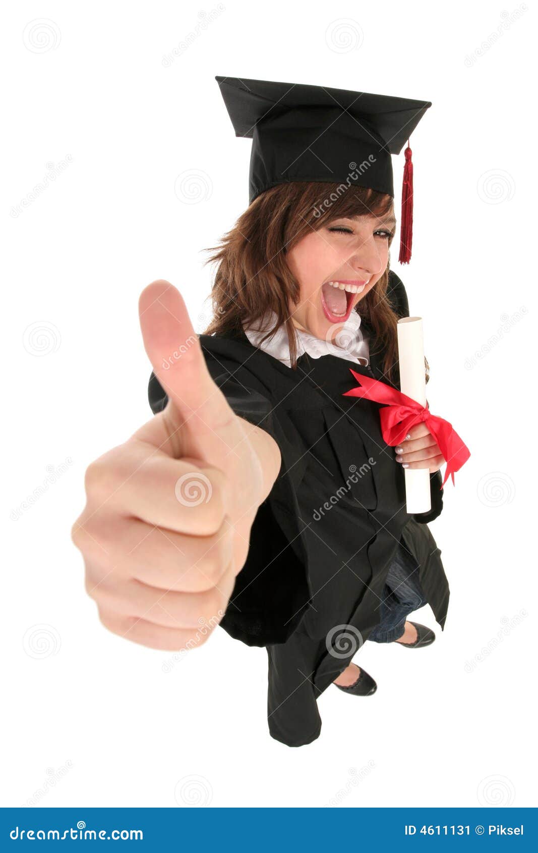 Female student graduating stock image. Image of people - 4611131
