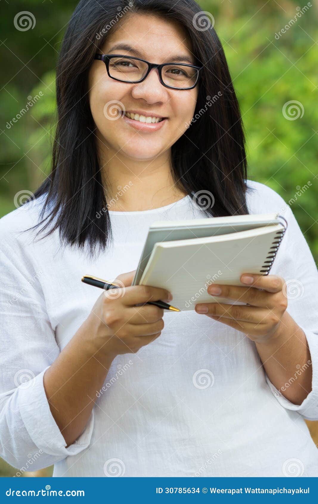 Female student stock photo. Image of notebook, holding - 30785634