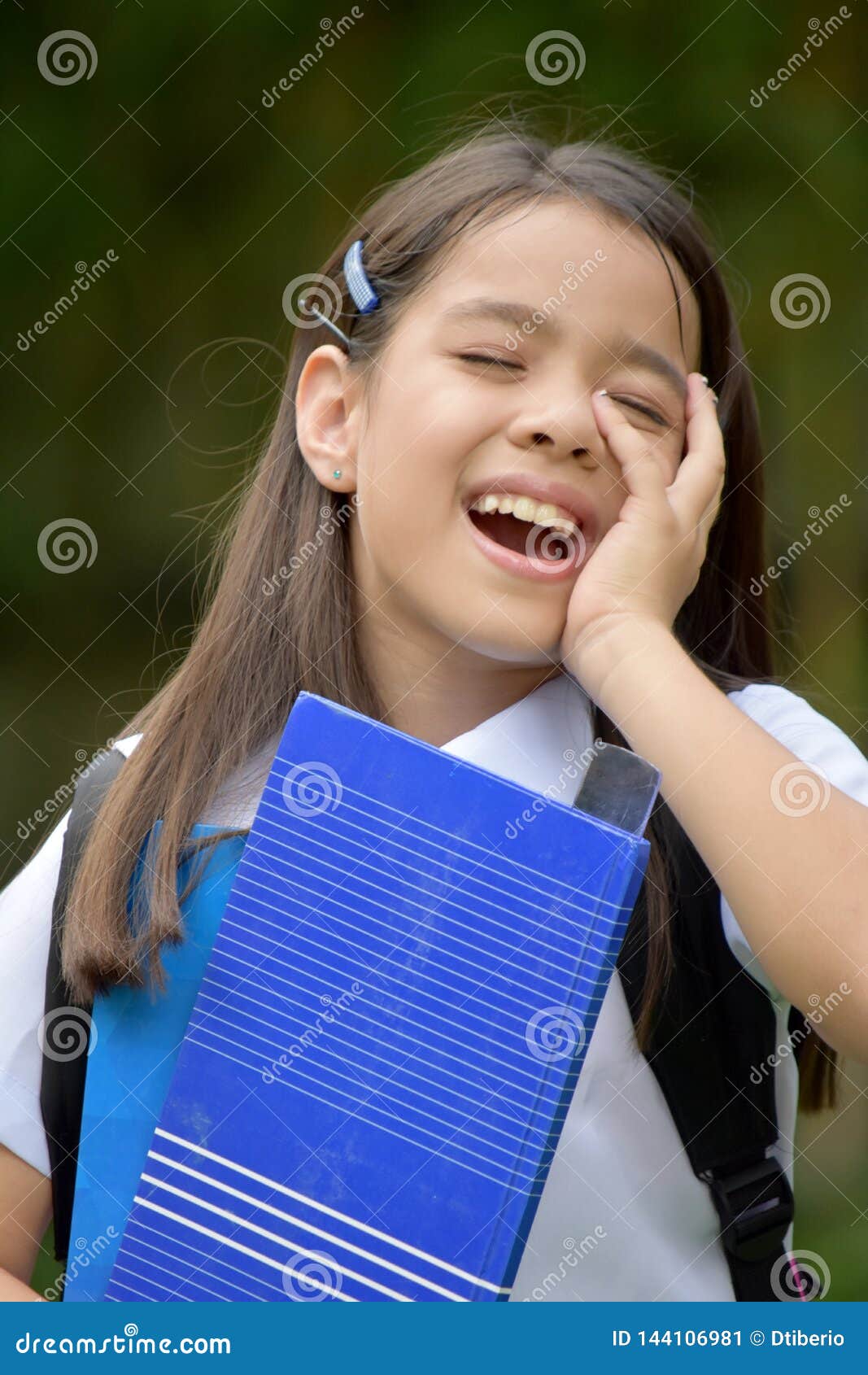 Female Student Laughing Wearing Uniform Stock Image - Image of pupil ...