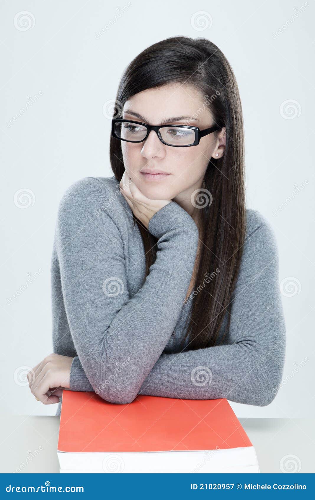 Female Student Portrait stock image. Image of desk, learn - 21020957