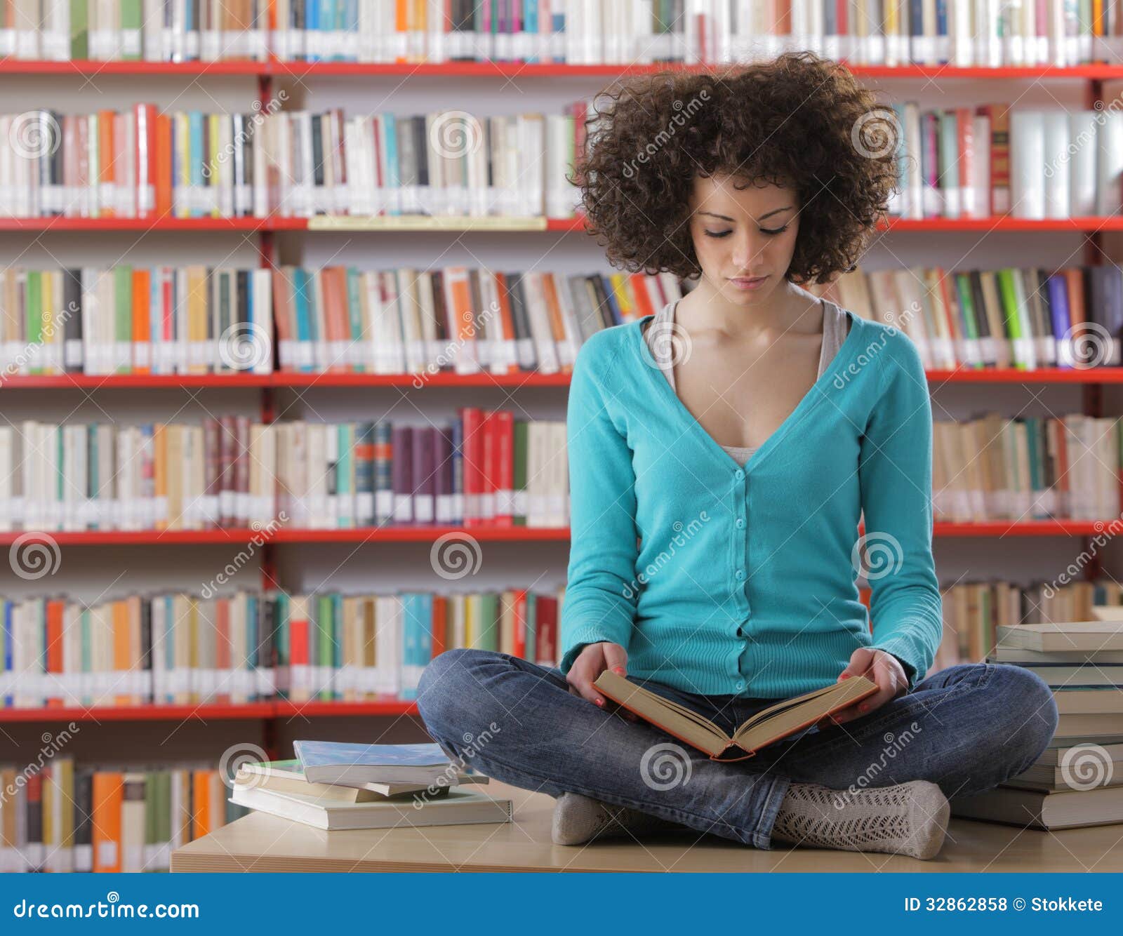 Female student portrait stock photo. Image of indoors - 32862858
