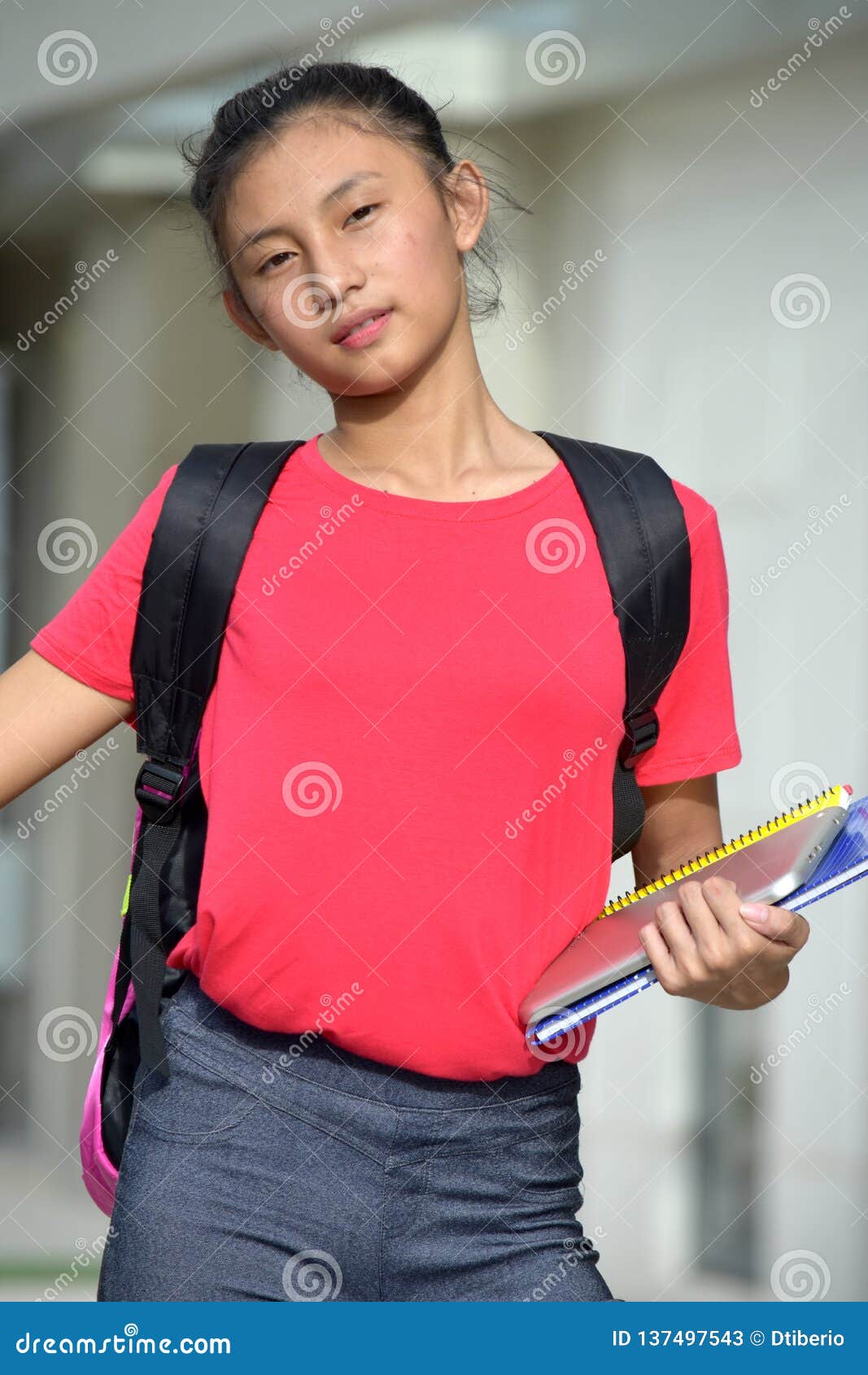 A Female Student Posing stock image. Image of pose, poses - 137497543
