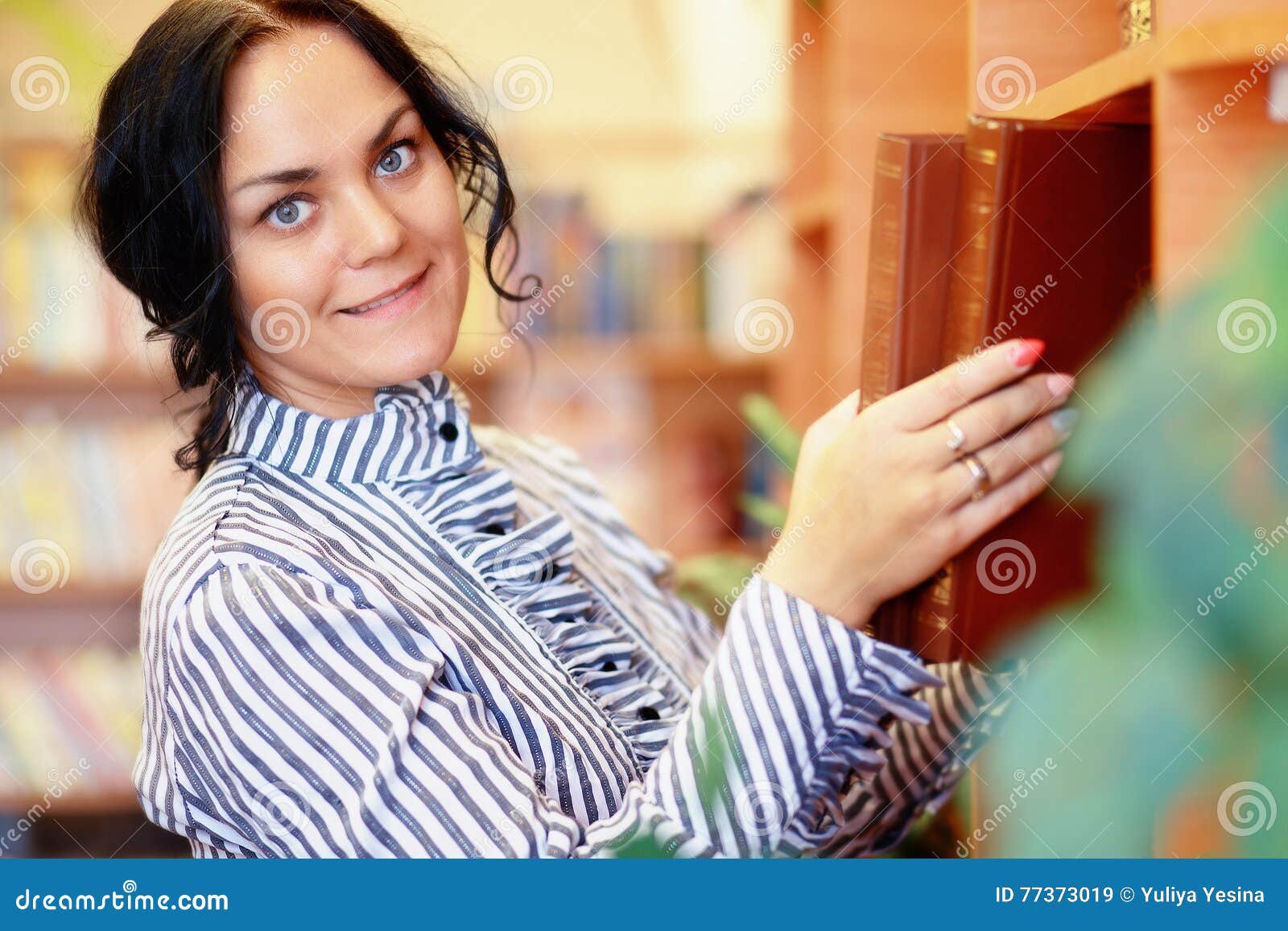 Female Student Selecting Book from Library Shelf Stock Image - Image of ... Female Student Selecting Book from Library Shelf Stock Image - Image of ...