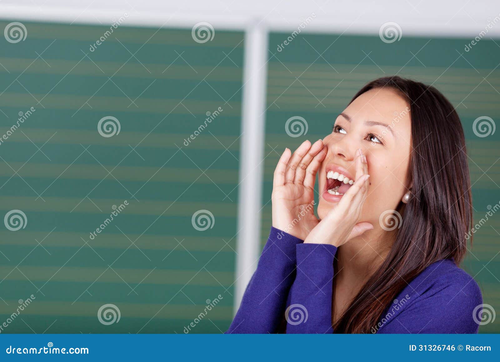 Female Student Shouting Loud Stock Photo - Image of knowledge, learning ...