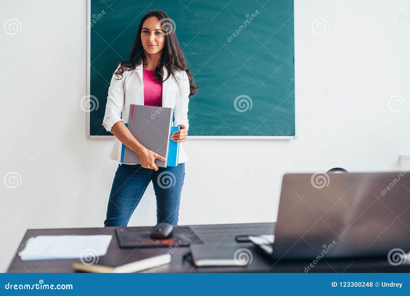 Female Student Smiling and Looking at Camera. Stock Photo - Image of ...