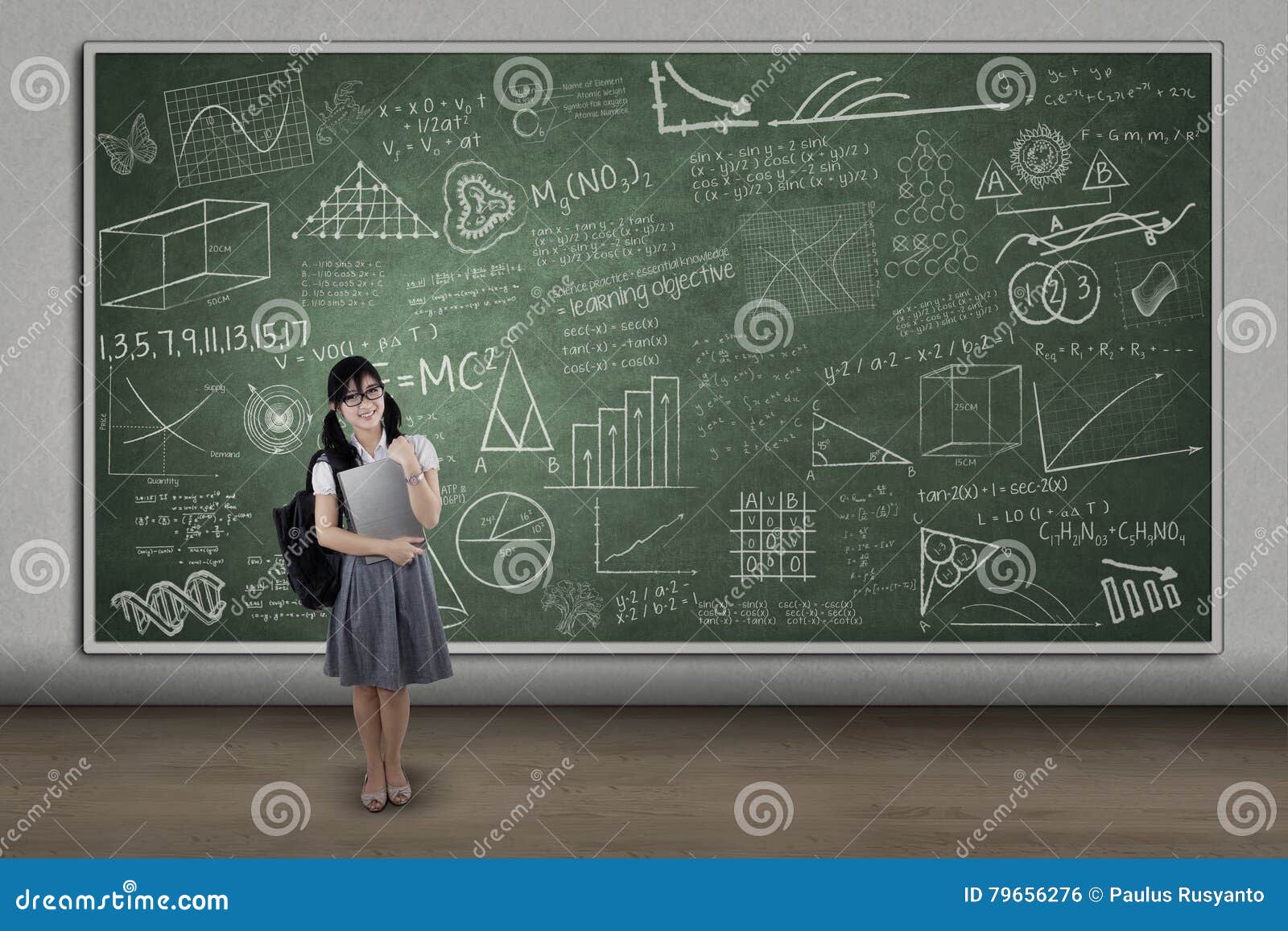 Female Student Standing at Class Stock Photo - Image of computer, asian ...