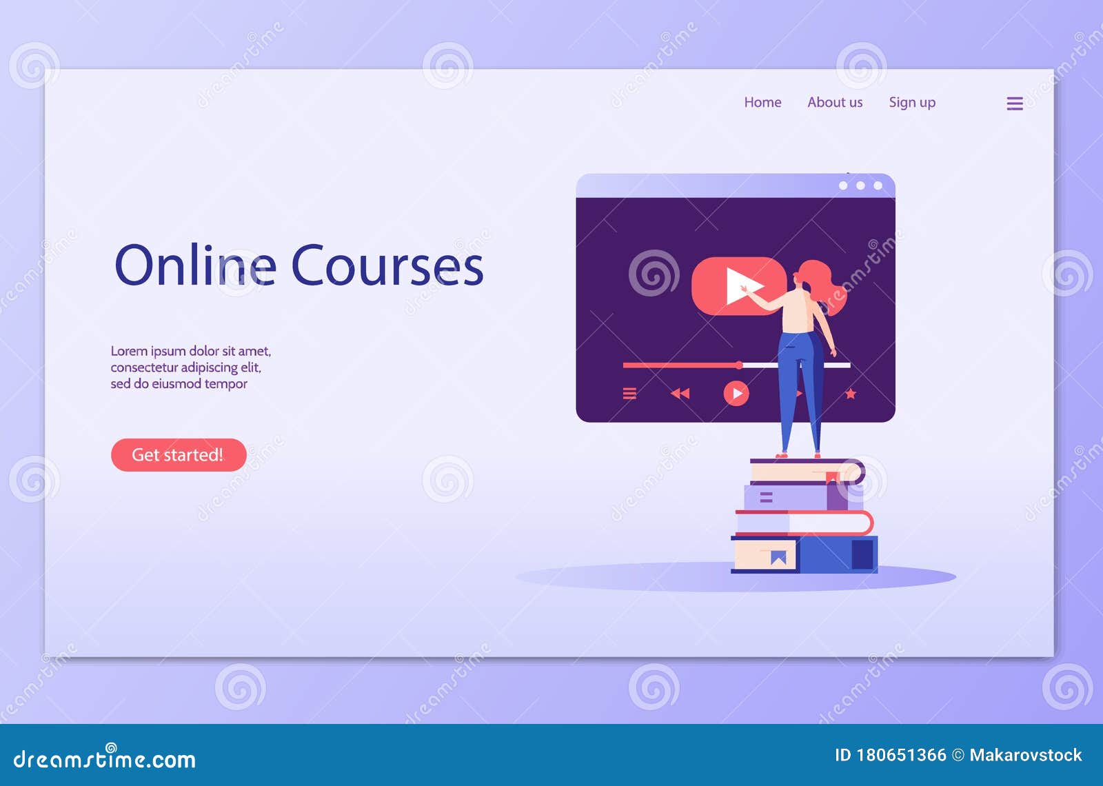 Female Student Standing and Studying Online Courses with Phone. Online ...