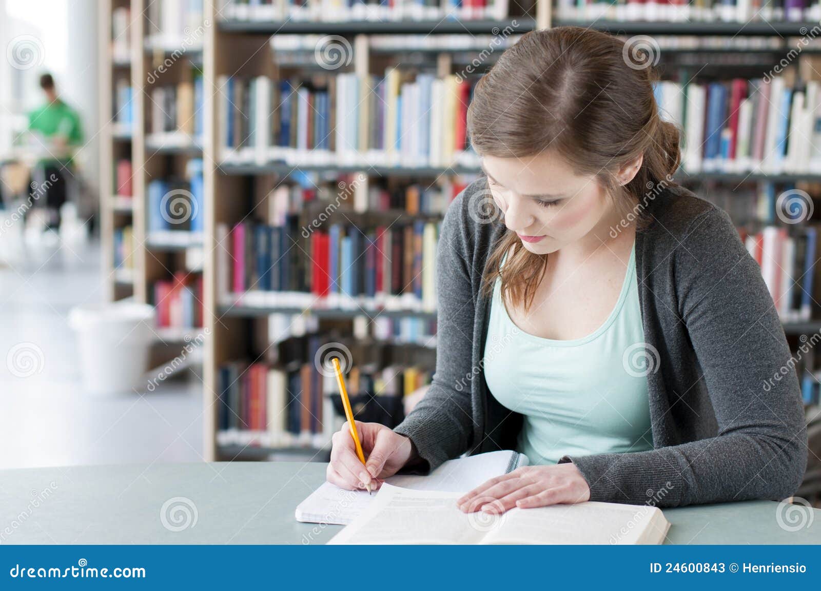Female student studying stock image. Image of modern - 24600843