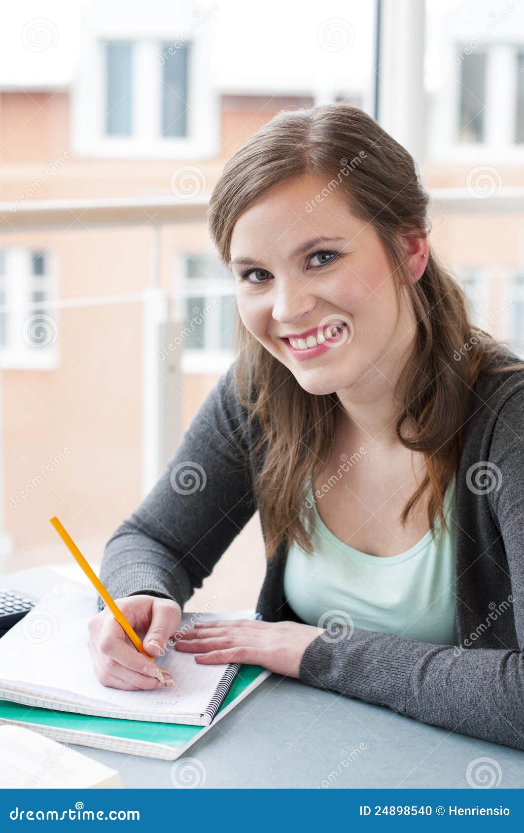 Female student studying stock photo. Image of copy, portrait - 24898540
