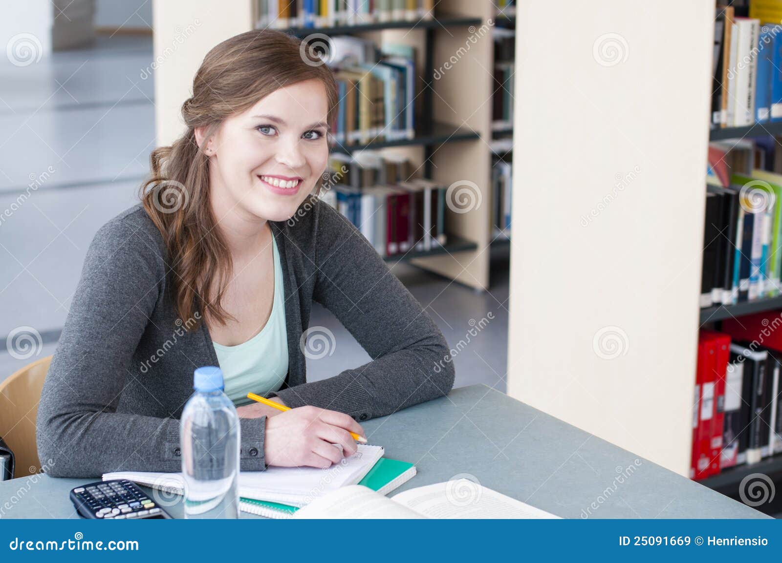Female student studying stock image. Image of beautiful - 25091669