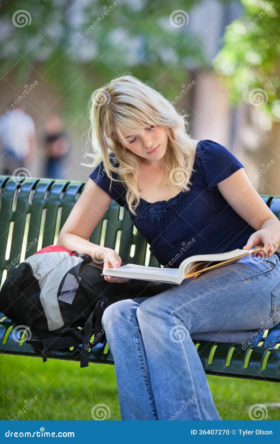 Female Student Studying stock photo. Image of campus - 36407270