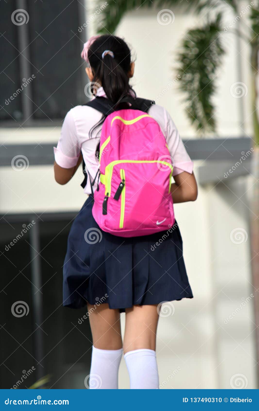 Female Student Teen with Backpack Stock Photo - Image of female ...