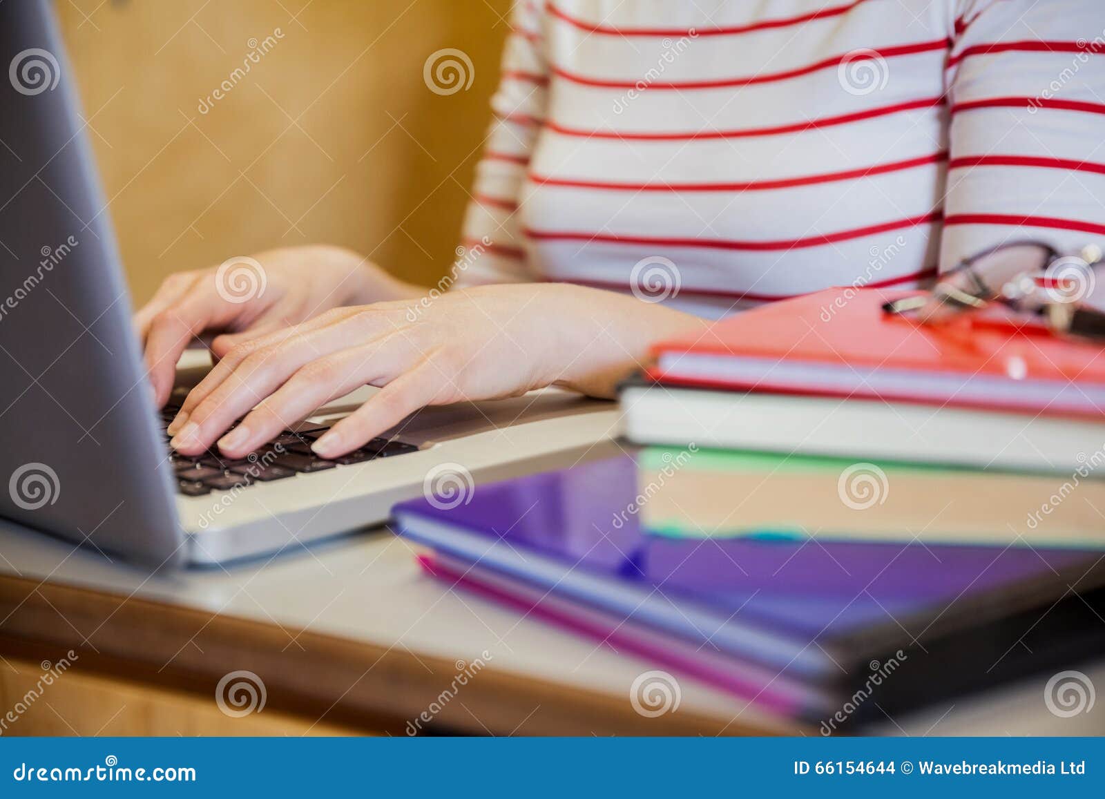 Female Student Typing on Laptop Stock Photo - Image of higher ...