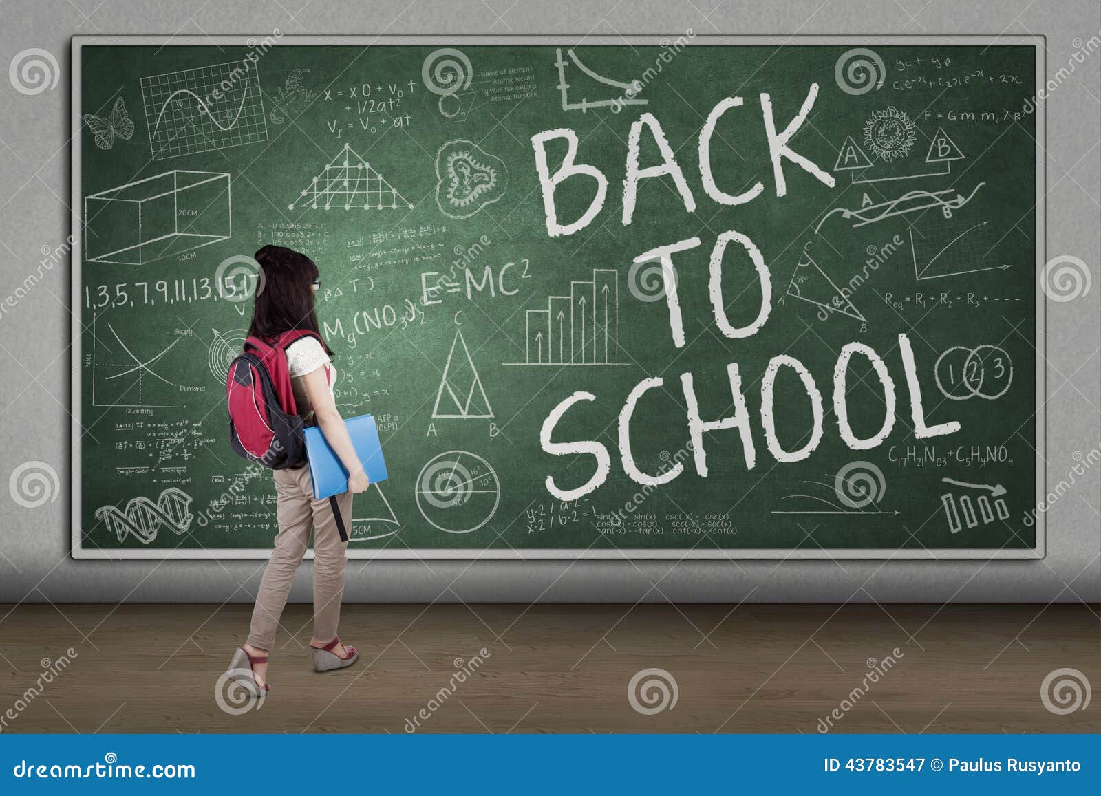 Female Student Walking To Class Stock Image - Image of attractive ...