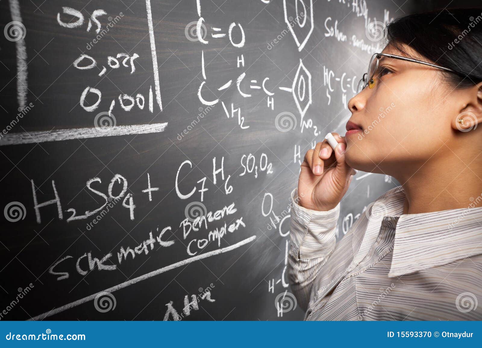 Female Student Working on Equation Stock Photo - Image of asian ...