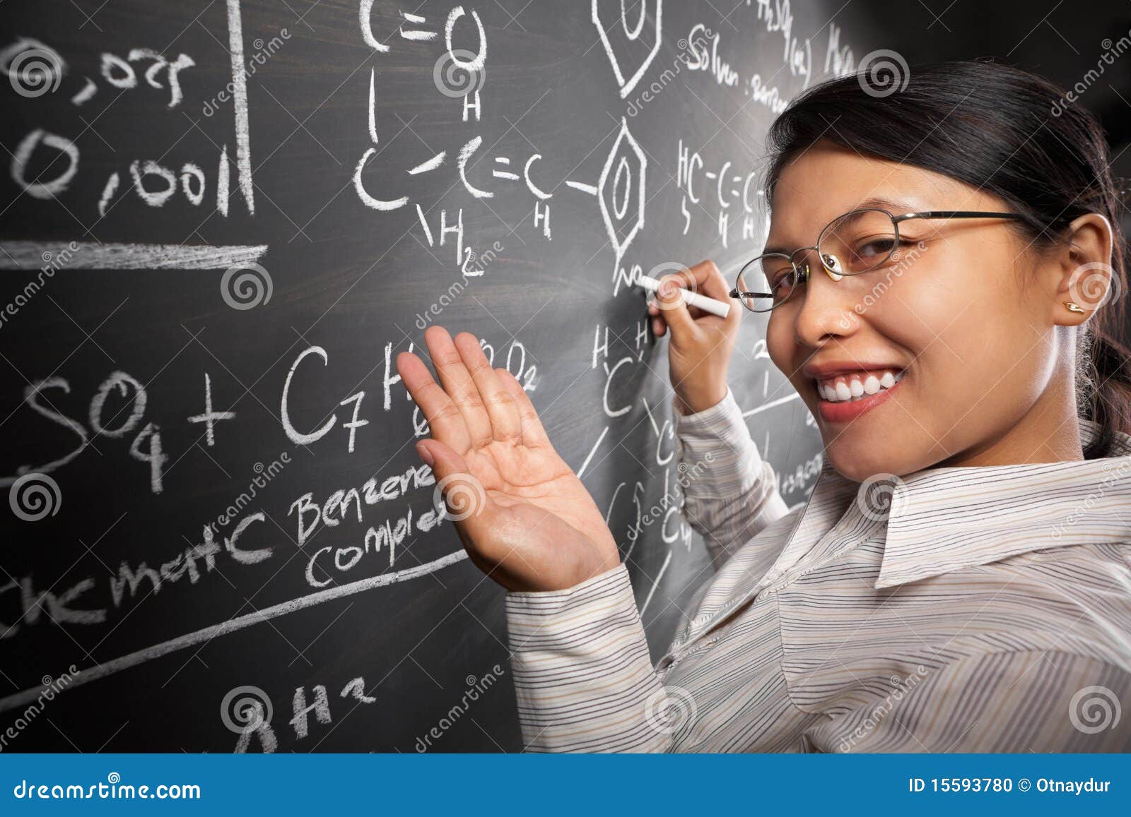 Female Student Working on Equation Stock Photo - Image of class, south ...