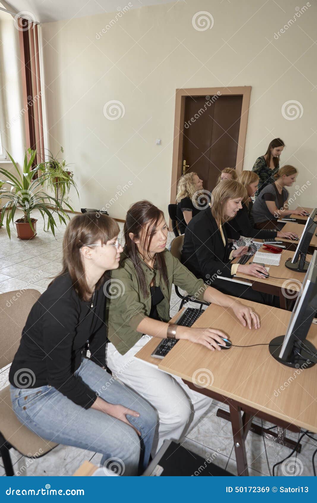 Female Students in Classroom Editorial Stock Image - Image of education ...