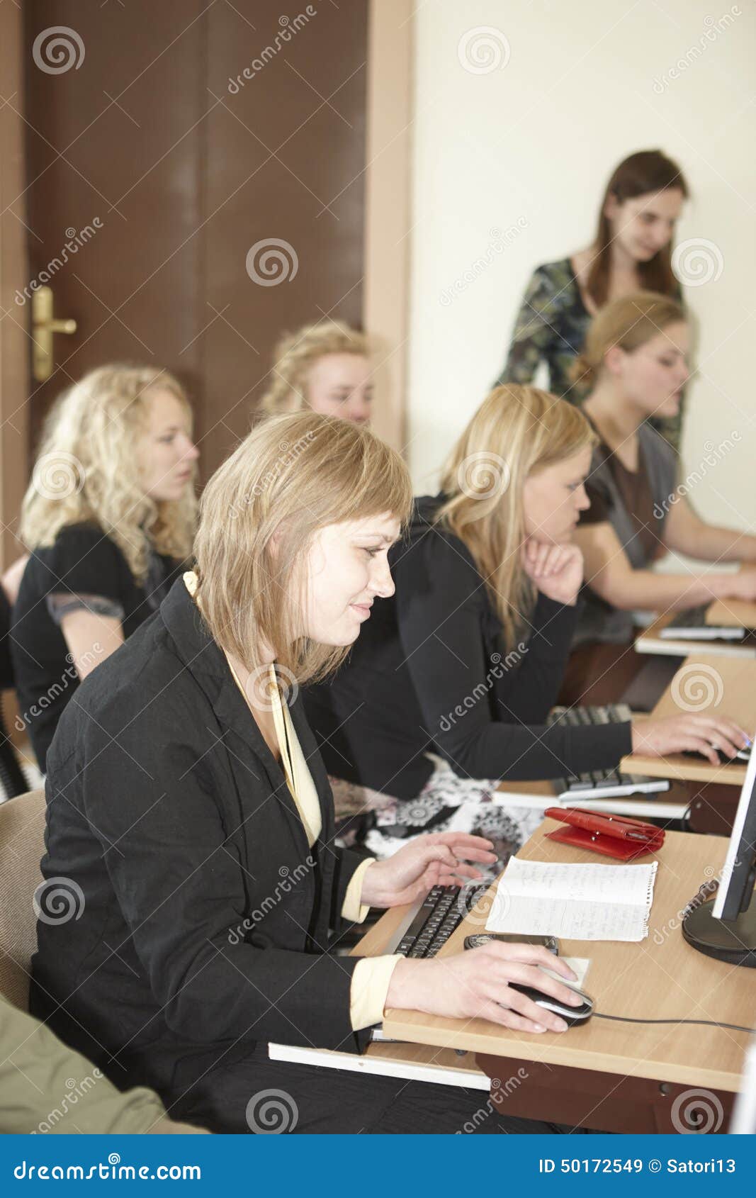 Female Students in Classroom Editorial Stock Image - Image of official ...