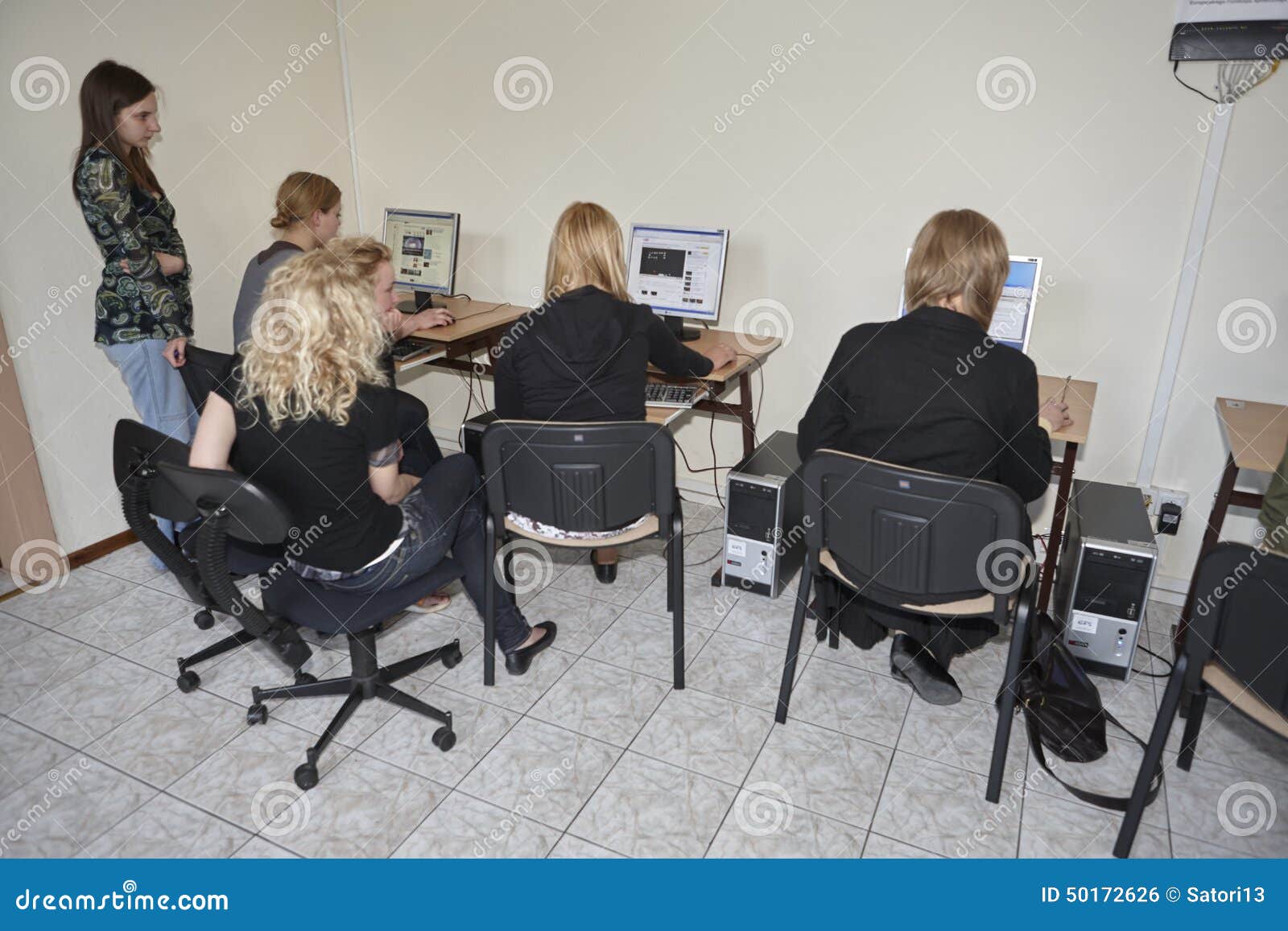 Female Students in Classroom Editorial Photo - Image of assistance ...