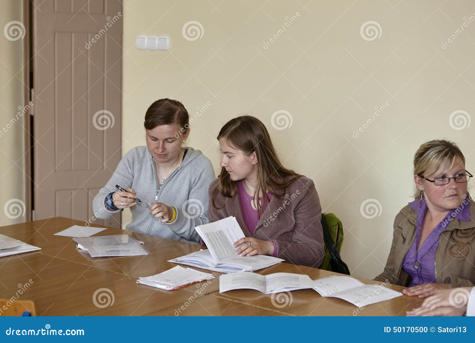 Female Students in Classroom Editorial Image - Image of college ...