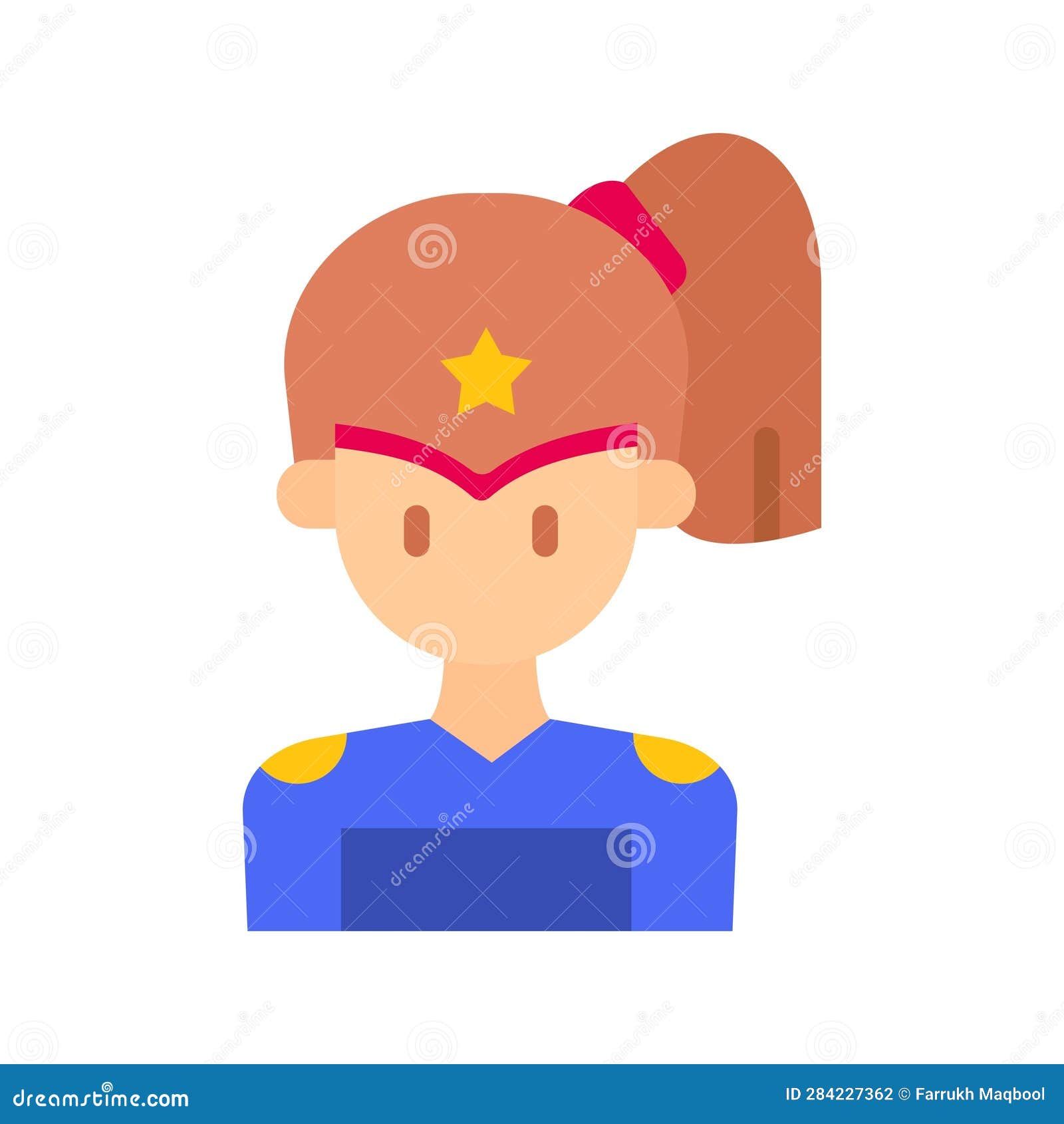Female Superhero Icon Image. Stock Vector - Illustration of people ...