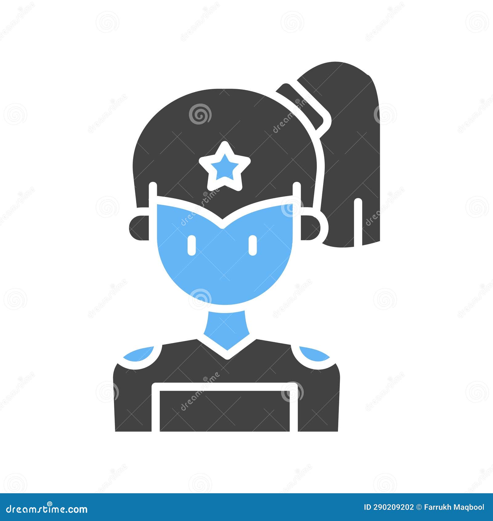 Female Superhero Icon Image. Stock Illustration - Illustration of ...