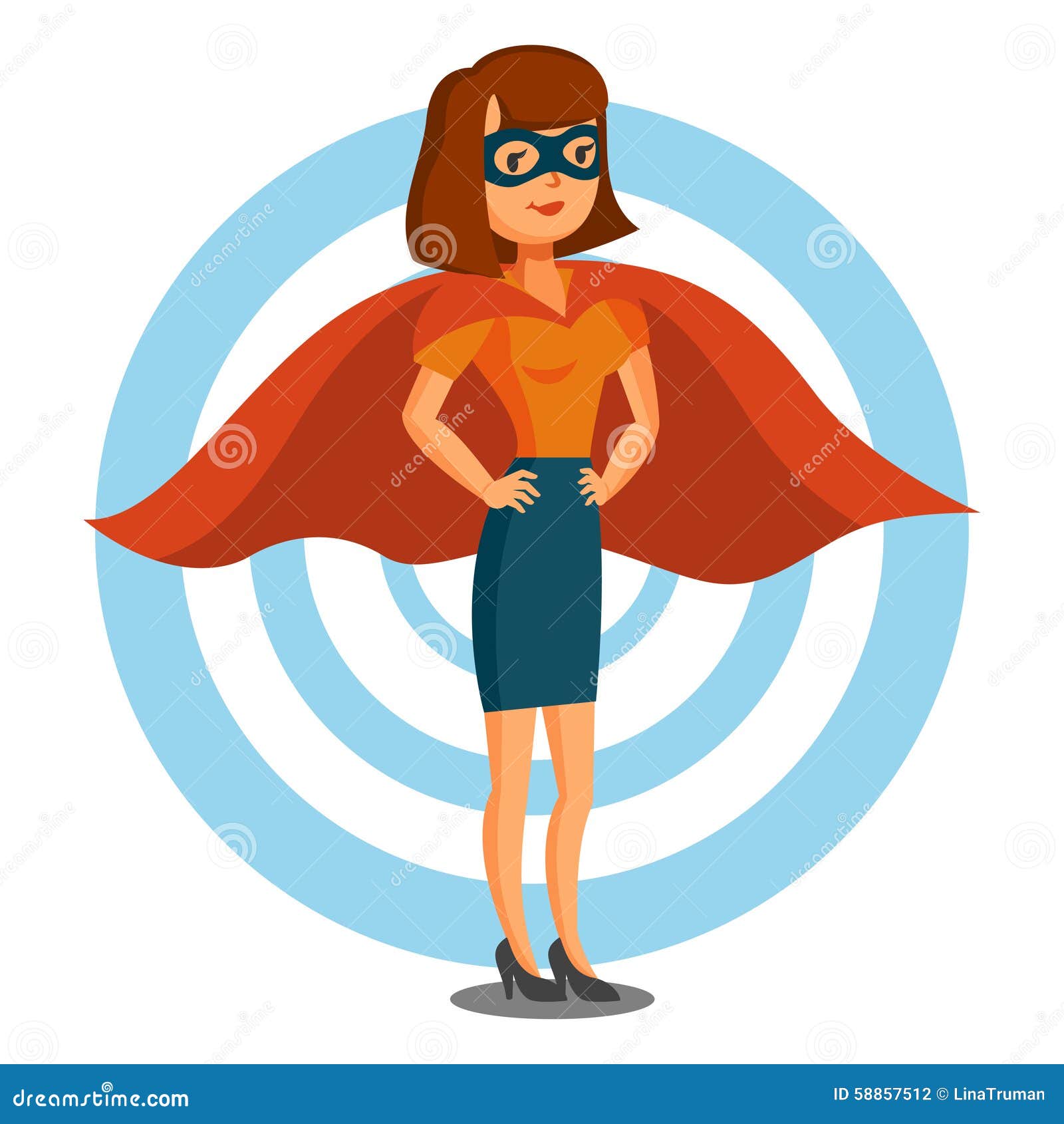 Female Superhero Silhouettes Cartoon Vector | CartoonDealer.com #4622469