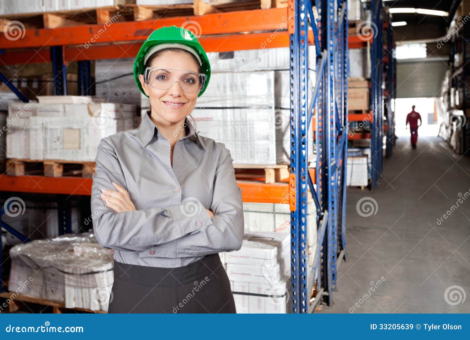 Female Supervisor stock image. Image of protection, industrial - 33205639