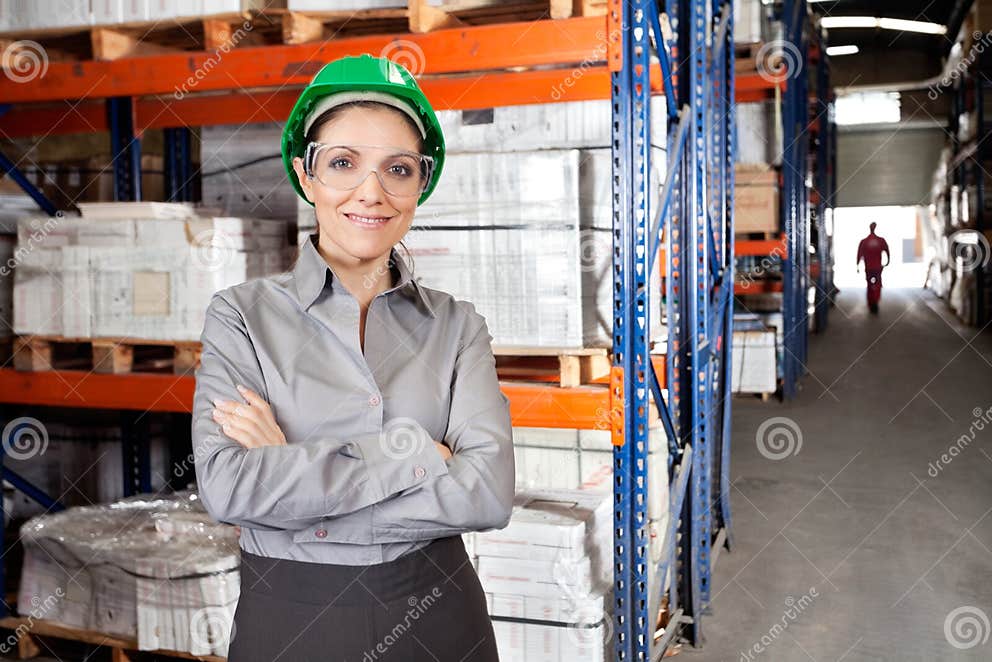 Female Supervisor stock image. Image of protection, industrial - 33205639