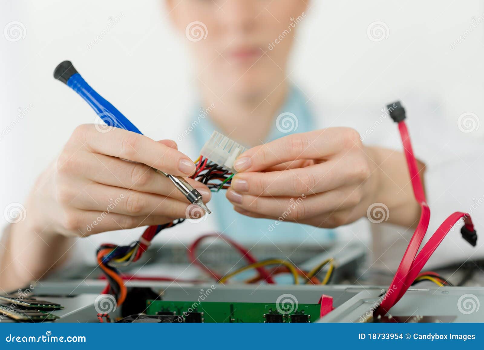 Female Support Computer Engineer - it Woman Stock Photo - Image of ...