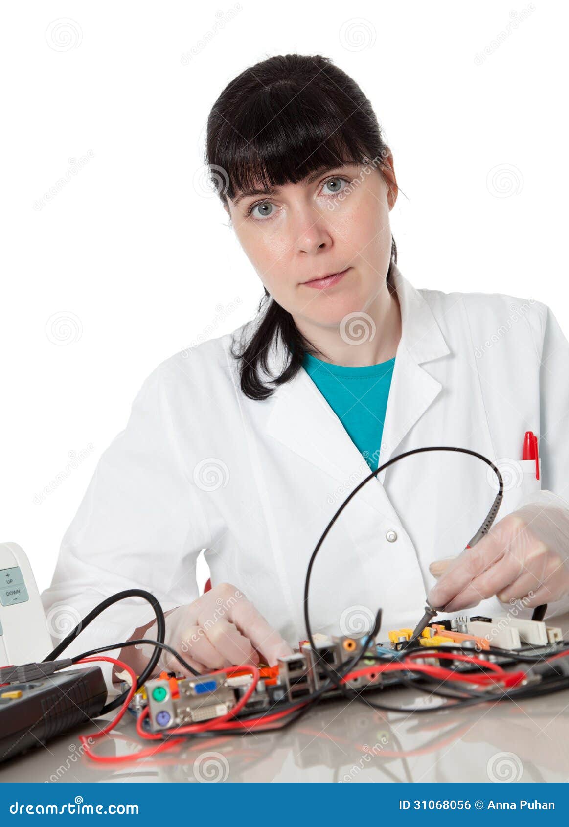 Female Support Computer Engineer Stock Photo - Image of service, coat ...
