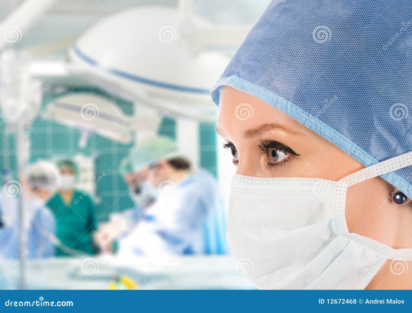 Female Surgeon with Surgical Team Stock Photo - Image of sterile ...
