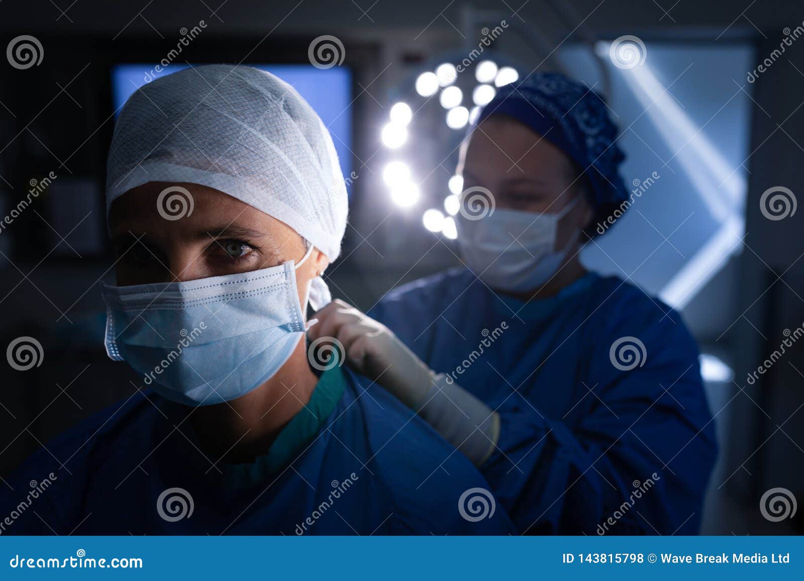 Female Surgeons Getting Ready before Operation Stock Photo - Image of ...
