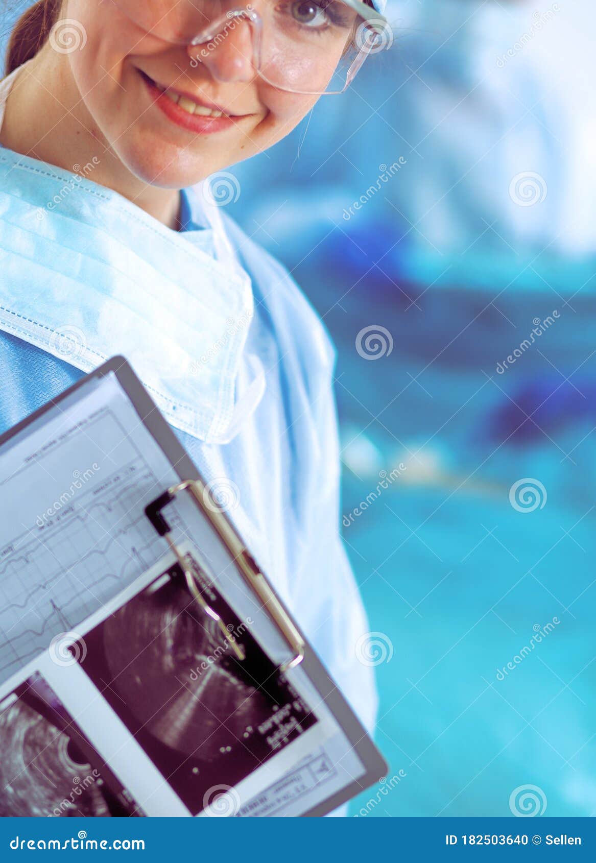 Female Surgery in the Operating Room Stock Photo - Image of glove ...