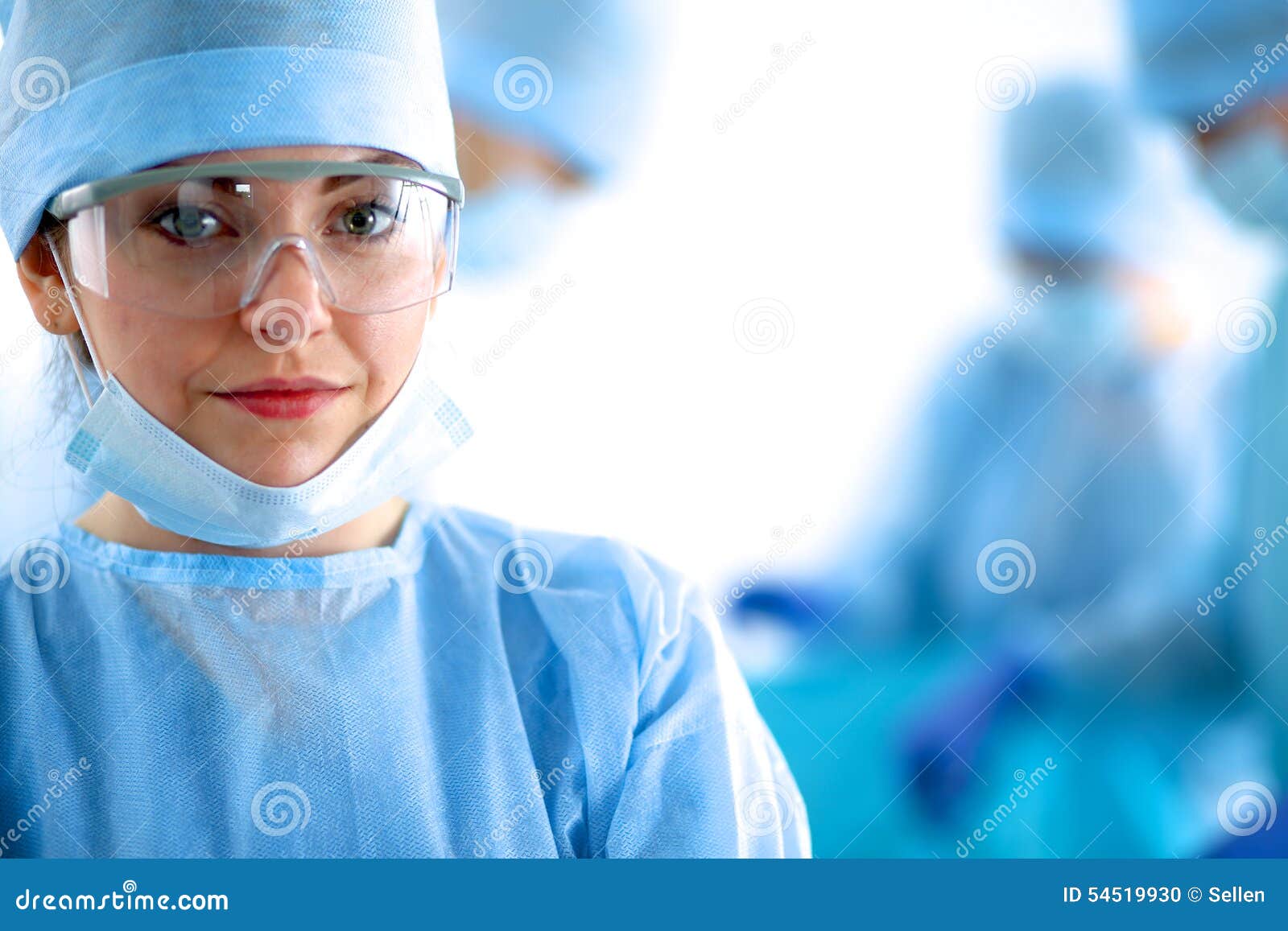 Female Surgery in the Operating Room Stock Photo - Image of staff ...