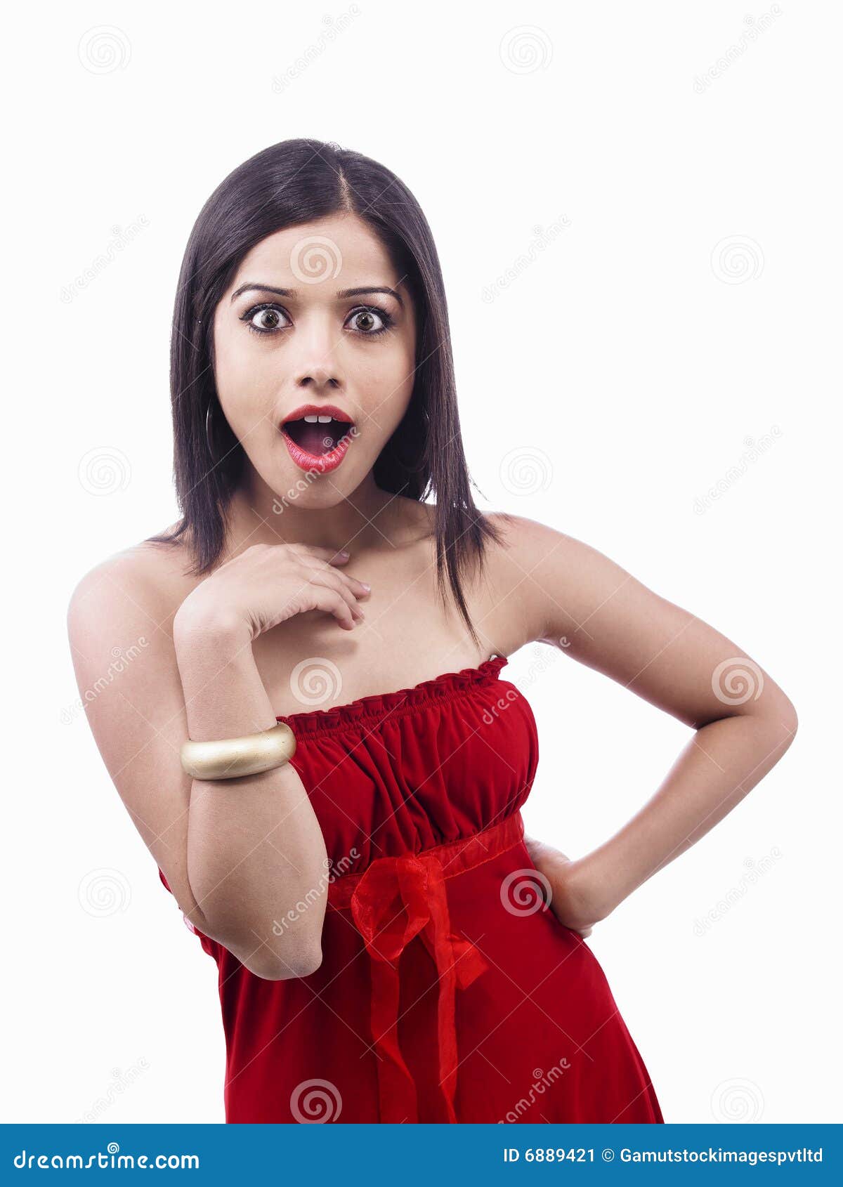 Female with a Surprised Look Stock Image - Image of golden, chic: 6889421